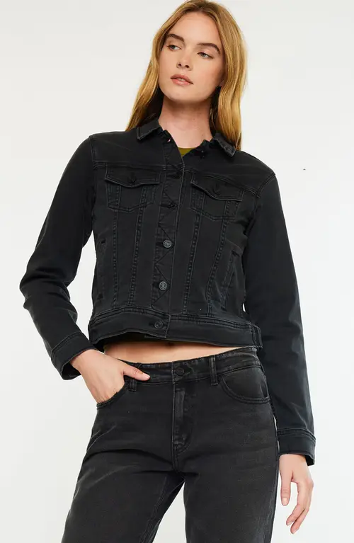 KANCAN Drea Denim Jacket - Dark Gray