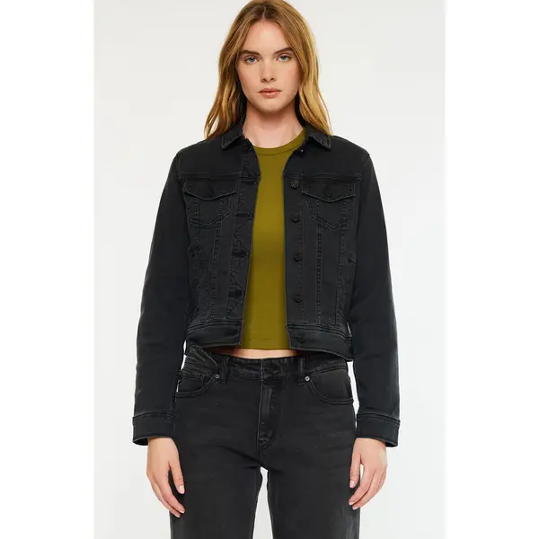 KANCAN Drea Denim Jacket - Dark Gray