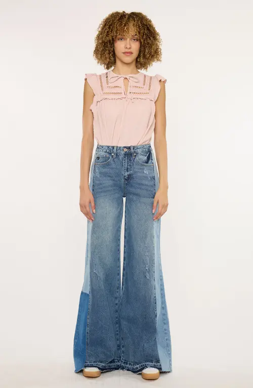 KANCAN High-rise Wide Leg Jeans - Medium Wash