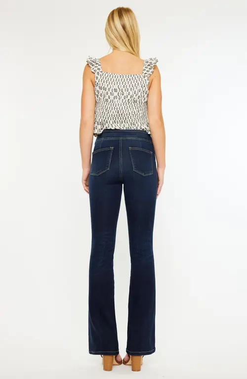 KANCAN Seren High Rise Exposed Button Bootcut Jeans
