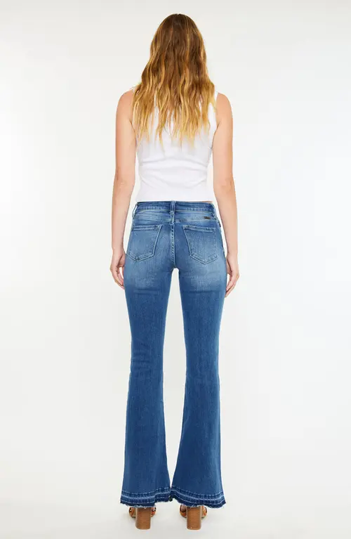 KANCAN Mid-rise Flare Jeans - Medium Wash