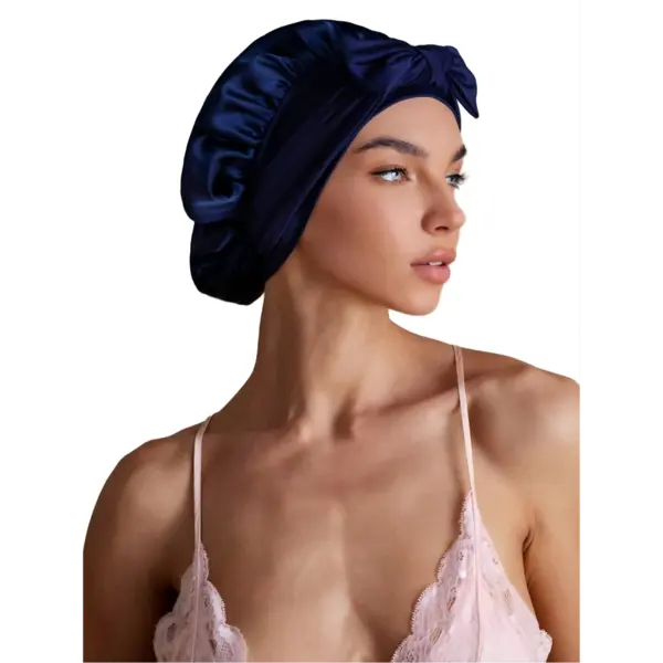 SILKSILKY Bowknot Tie Bonnet - Darkblue