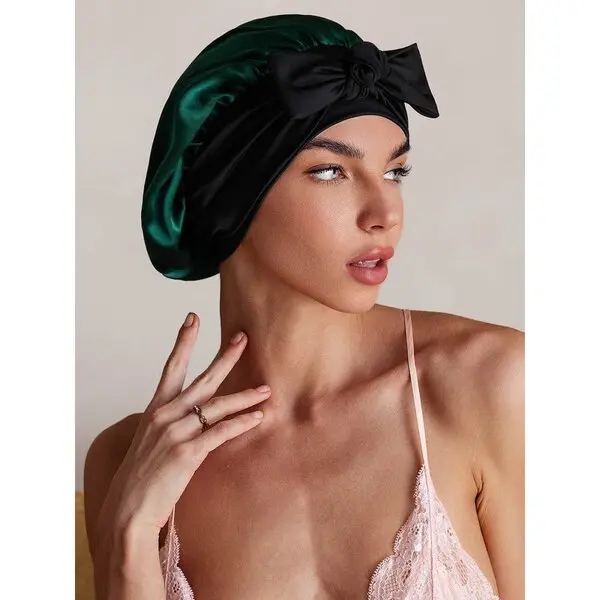 SILKSILKY Bowknot Tie Bonnet - Darkgreen