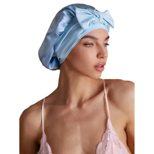 SILKSILKY Bowknot Tie Bonnet - Skyblue