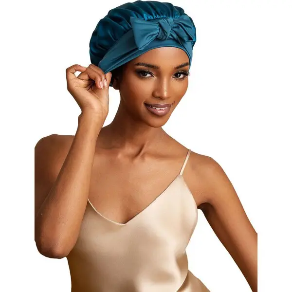 SILKSILKY Bowknot Tie Bonnet - Teal