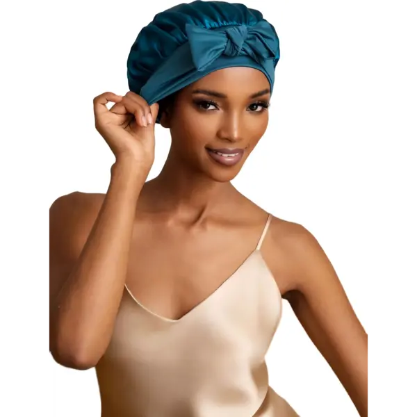 SILKSILKY Bowknot Tie Bonnet - Teal