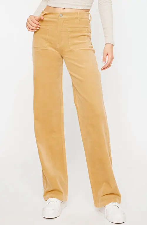 KANCAN Saturn Ultra High Rise Wide Leg Corduroy Pants - Mustard