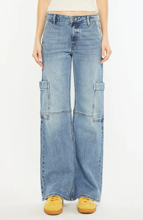 KANCAN Low Rise X-cargo Jeans - Medium Wash