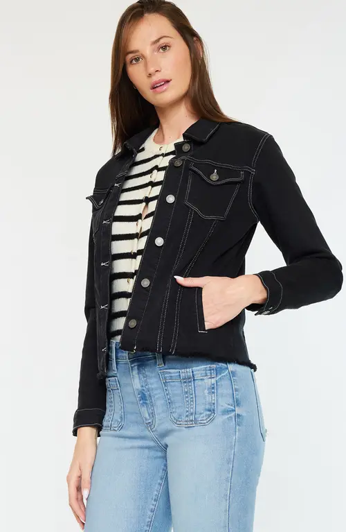 KANCAN Jane Denim Trucker Jacket - Black