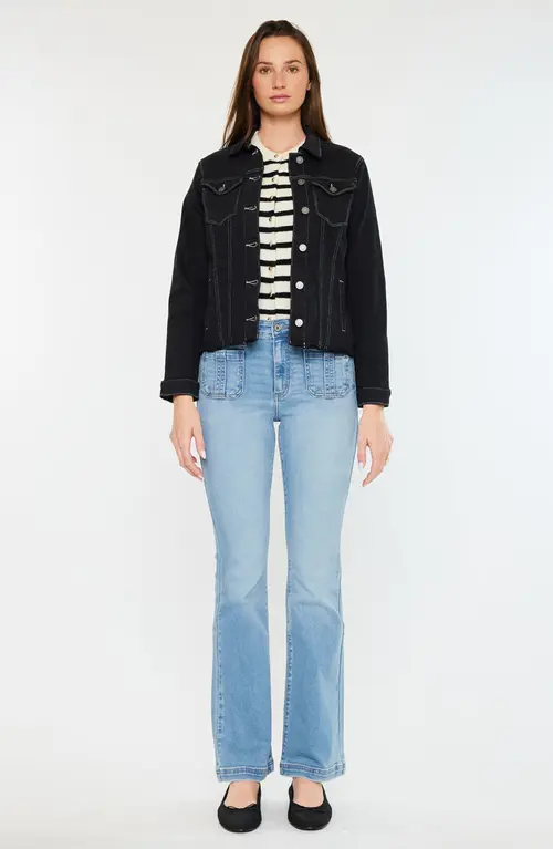 KANCAN Jane Denim Trucker Jacket - Black