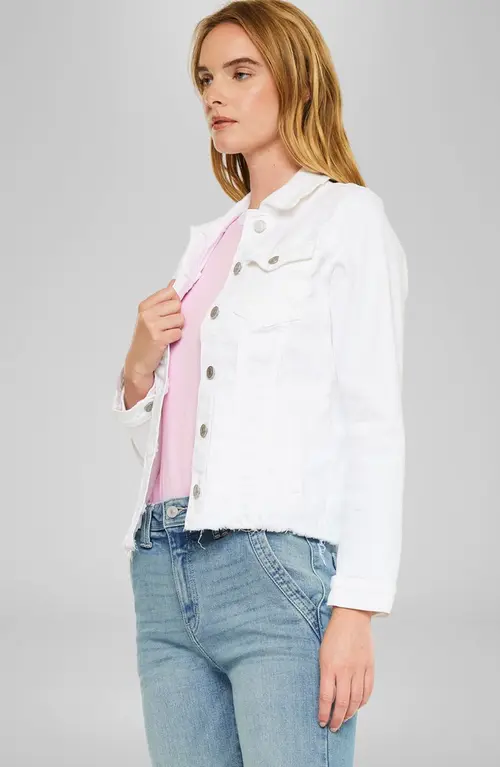 KANCAN Jane Denim Trucker Jacket - White