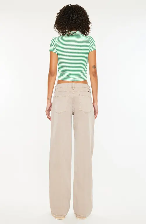 KANCAN Penny Low Slung Baggy Jeans - Tan