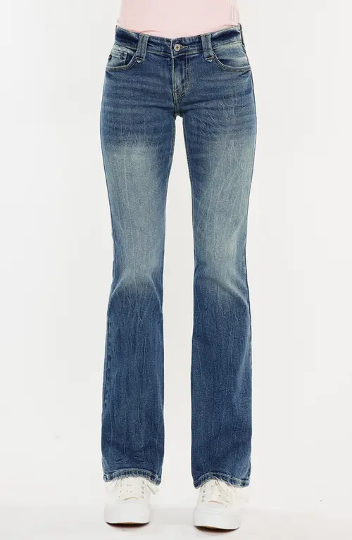 KANCAN Jewel Low-rise Bootcut Jeans - Medium Wash