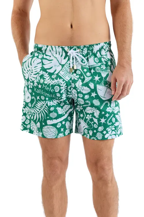 Kenny Flowers Margaritaville The Mele Kalikimaka Trunks - Green