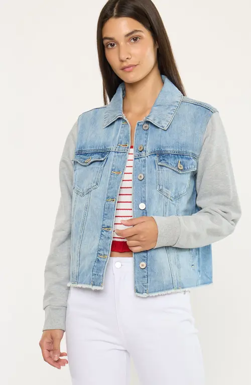 KANCAN Denim Hoodie Jacket - Medium Wash
