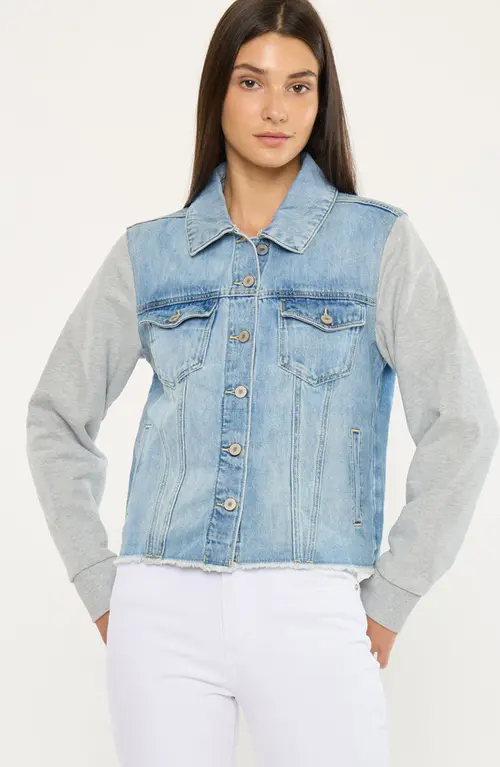 KANCAN Denim Hoodie Jacket - Medium Wash