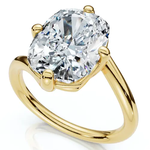 BLISS DIAMOND 4ct Atelier Solitaire Diamond Engagement Ring - 14k Yellow Gold
