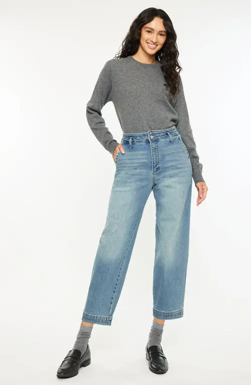 KANCAN High-rise Tapered Leg Jeans