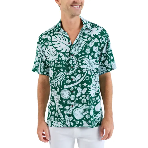 Kenny Flowers Margaritaville The Mele Kalikimaka Short Sleeve Shirt - Green