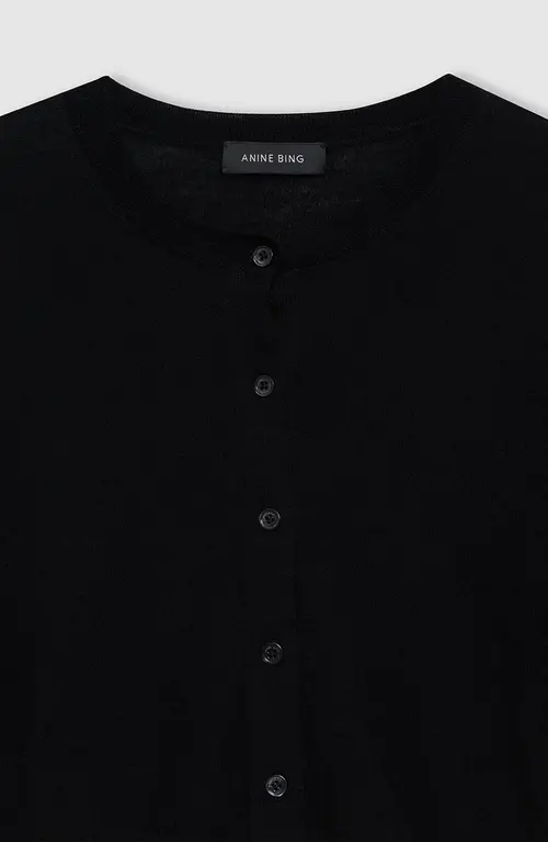 ANINE BING Moni Crop Cardigan - Black