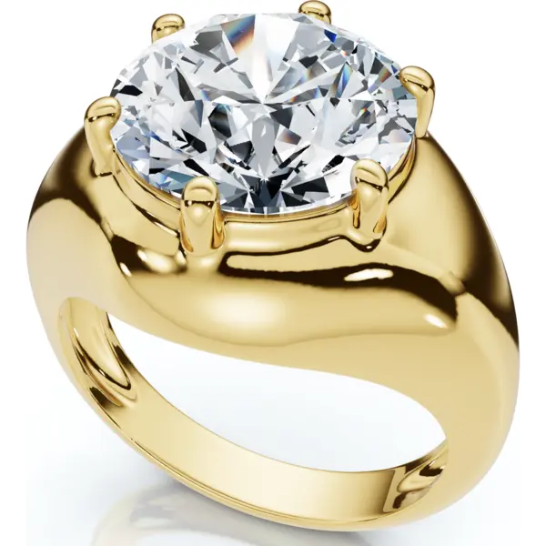 BLISS DIAMOND 5ct Bryn Diamond Solitaire Engagement Ring - 14k Yellow Gold