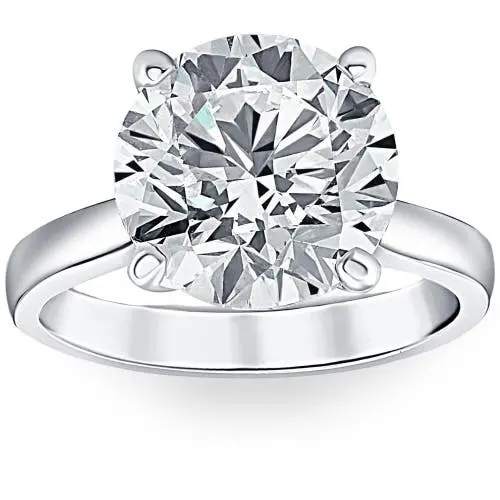 BLISS DIAMOND 3 Ct Lab Grown Diamond Solitaire Ring In 14k Gold - 14k White Gold