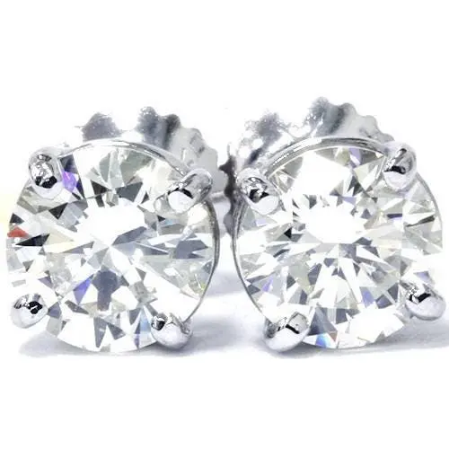 BLISS DIAMOND 1/2ct Tw Lab Grown Diamond Stud Earrings In 14k Gold - 14k White Gold