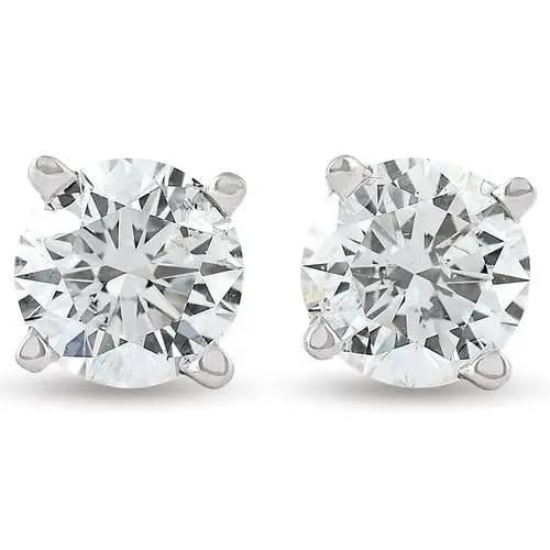 BLISS DIAMOND 2 Ct 14k Gold Moissanite Stud Earrings - 14k White Gold