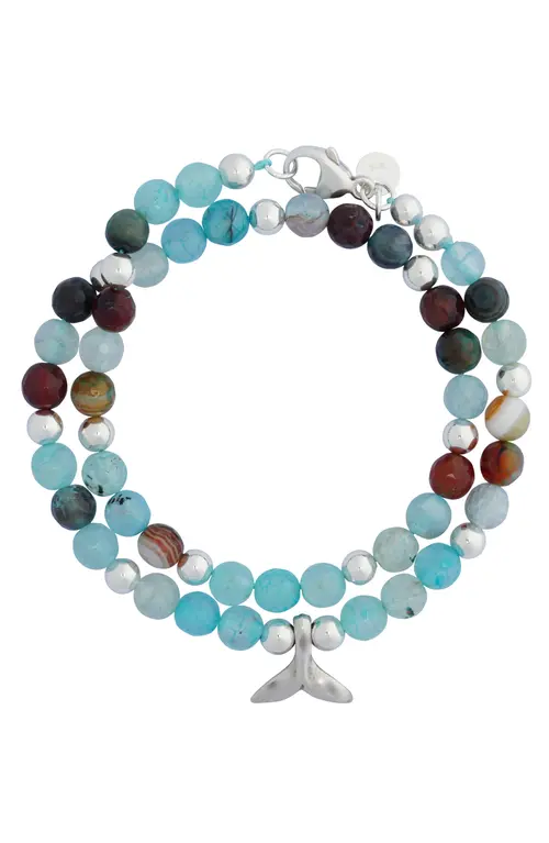 EMMA RAE Amazonite & Sterling Bracelet - Silver