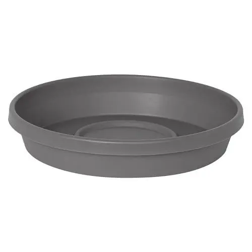 BLOEM Terra 20 Inch Resin Flower Pot Saucer - Gray