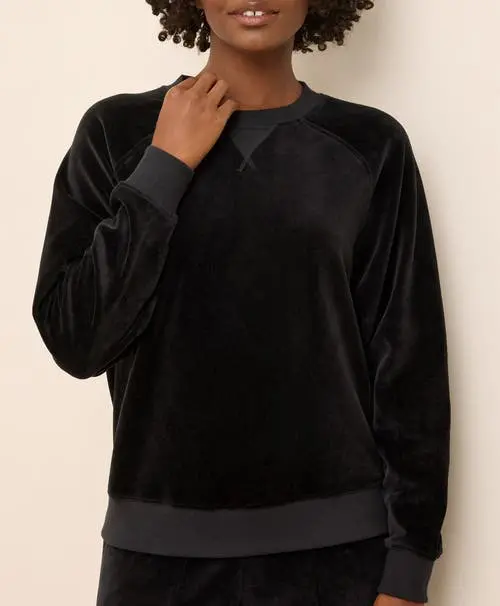 PACT Pure Velour Crew Sweatshirt - Black
