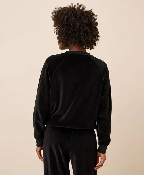 PACT Pure Velour Crew Sweatshirt - Black