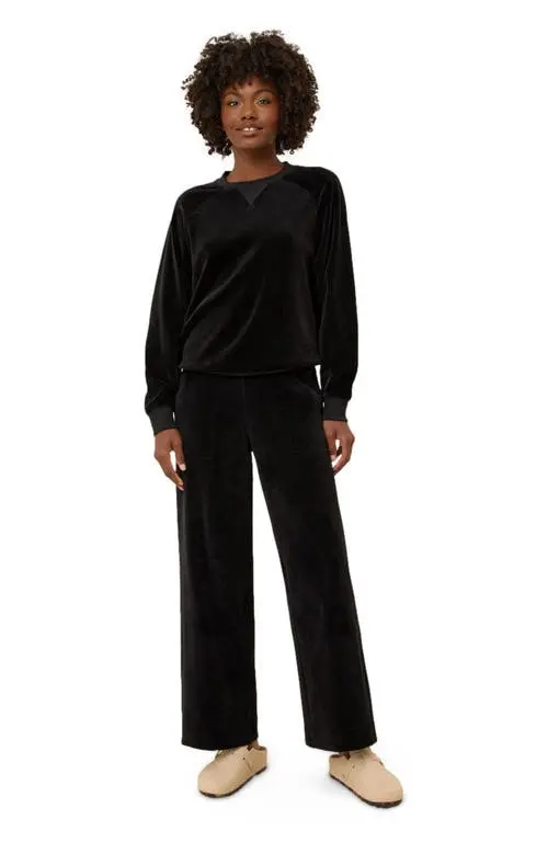 PACT Pure Velour Crew Sweatshirt - Black
