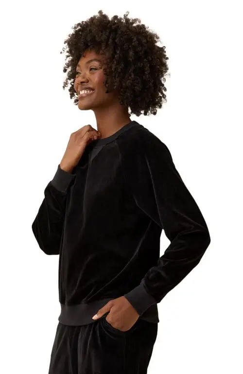 PACT Pure Velour Crew Sweatshirt - Black