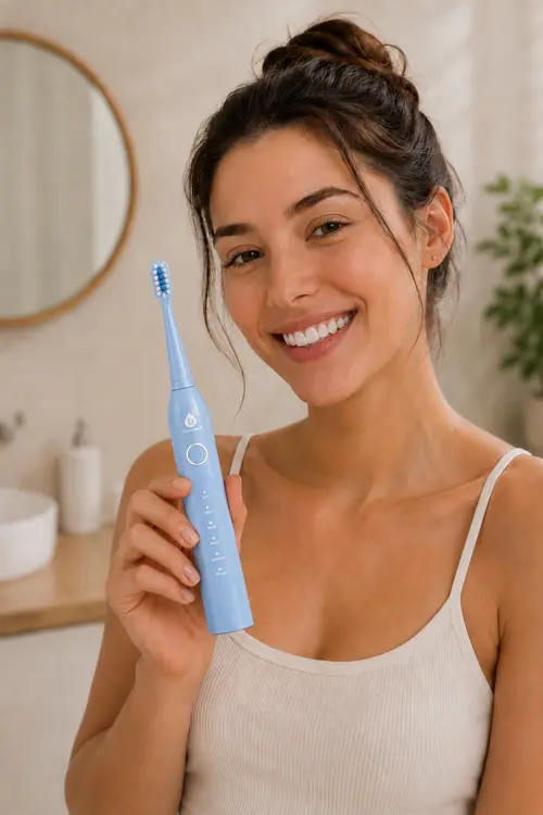 PURSONIC Usb Rechargeable Sonic Toothbrush With 12 Brush Heads