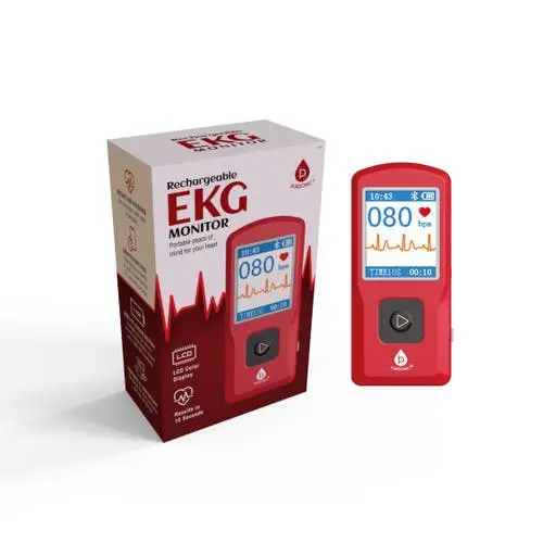 PURSONIC Rechargeable Ekg Monitor - Red