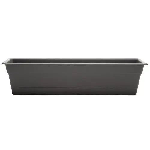 BLOEM 24 Inch Dura Cotta Window Box Planter - Gray