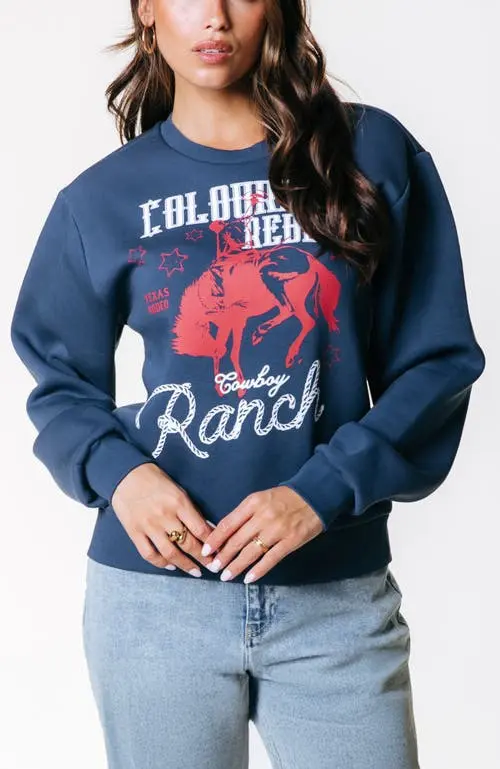 COLOURFUL REBEL Cr Ranch Relaxed Sweat