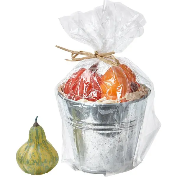 TAG Pumpkin Patch Mini Candle Pail Sculpted Fall Decor Multicolor - Multicolored
