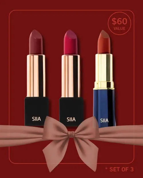 SIIA COSMETICS 3-pc. Muse Lip Trio Set - Deep Brick