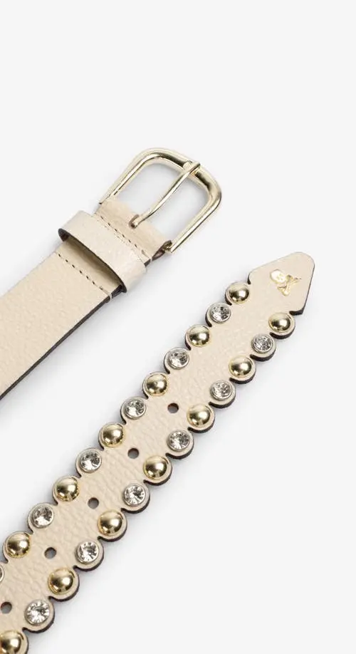 SCALPERS Sandy Cristal Leather Belt