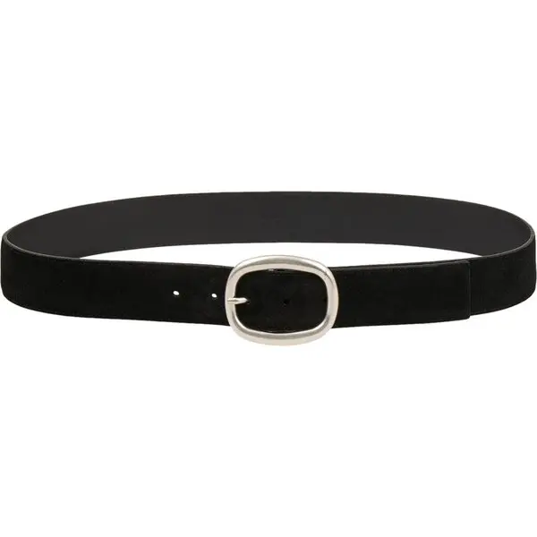 Sandro Wide Leather Belt - Black