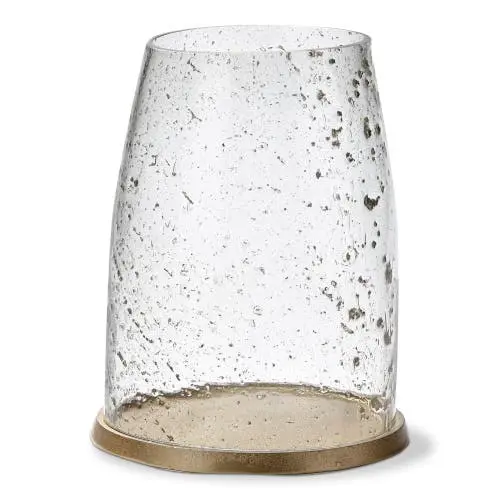 TAG Large Glass Hurricane Candle Holder For Pillar Candles - Clear
