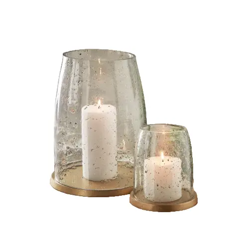 TAG Large Glass Hurricane Candle Holder For Pillar Candles