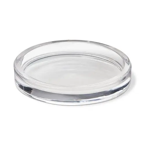 TAG Radiance Large Glass Pillar Candle Holder Stand Decor - Clear