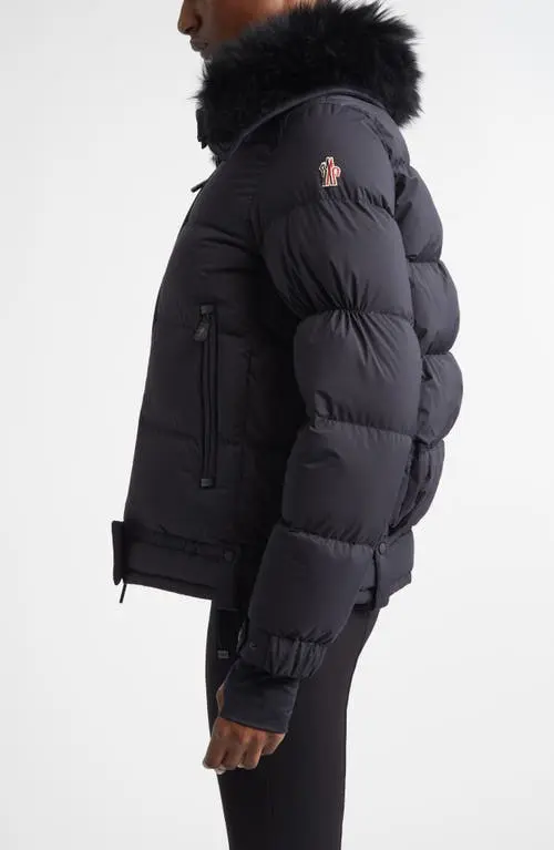 Moncler Arabbas Genuine Shearling Collar Down Jacket