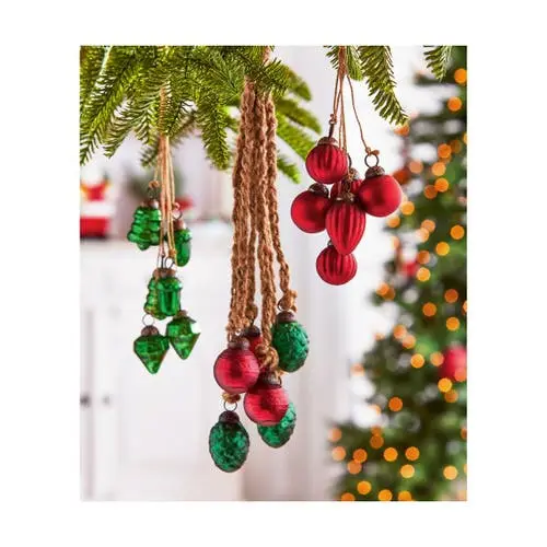 TAG Festive Tree And Acorn Ornament Cluster For Christmas