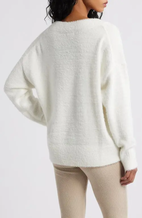 Bp. Eyelash-knit V-neck Sweater - Ivory