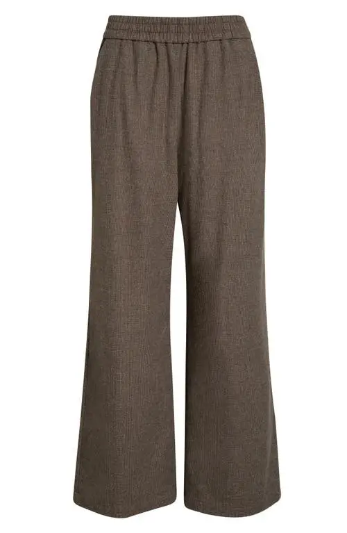 Marine Layer Allison Houndstooth Pull-on Wide Leg Moleskin Pants