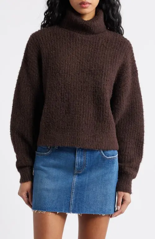 Bp. Textured Turtleneck Sweater - Brown Coffee